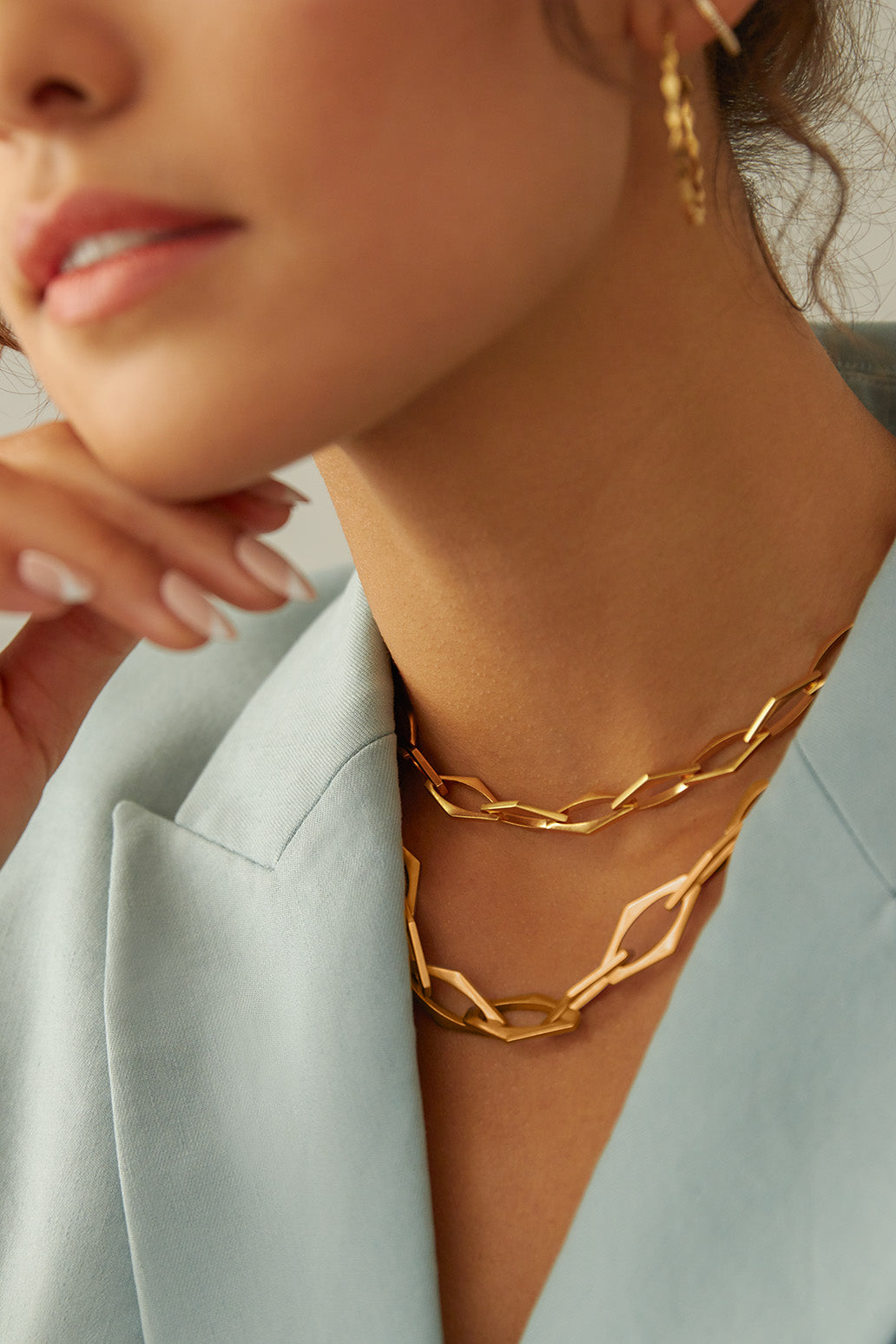 Small Hex Link Necklace – pleaserepeat